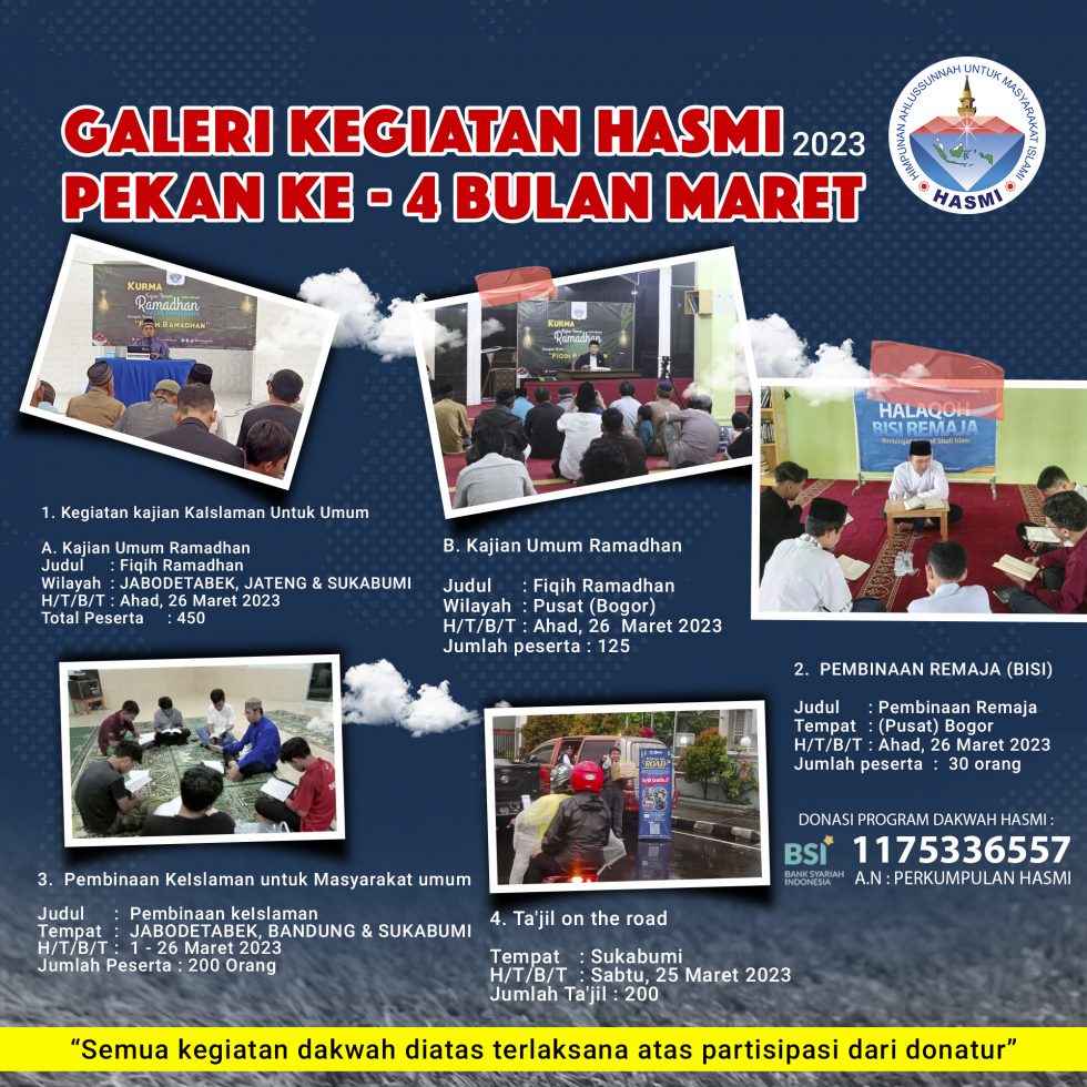 GALERI KEGIATAN HASMI PEKAN Ke - 4 BULAN MARET 2023 M - HASMI :: Sebuah ...